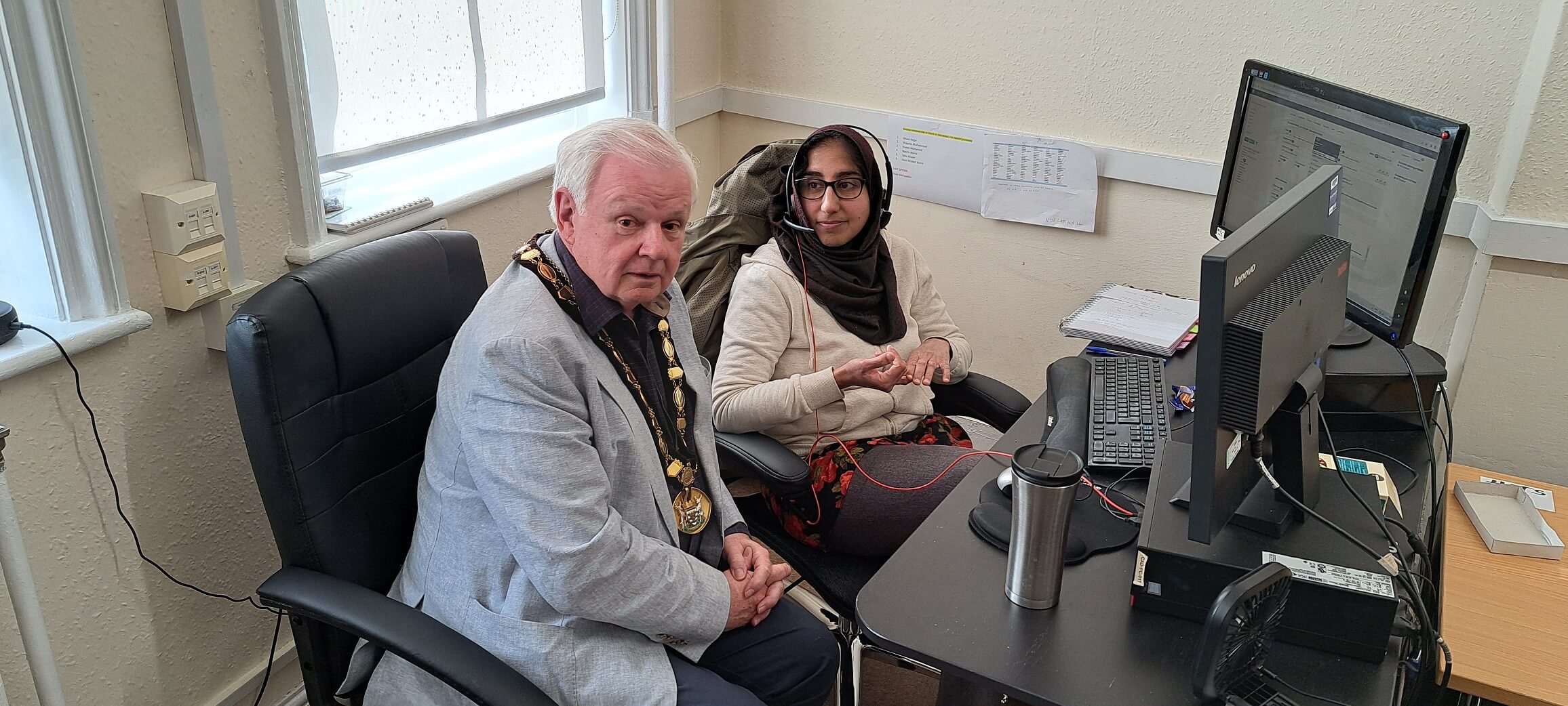 Terry Douris visits HITS - Community Action Dacorum
